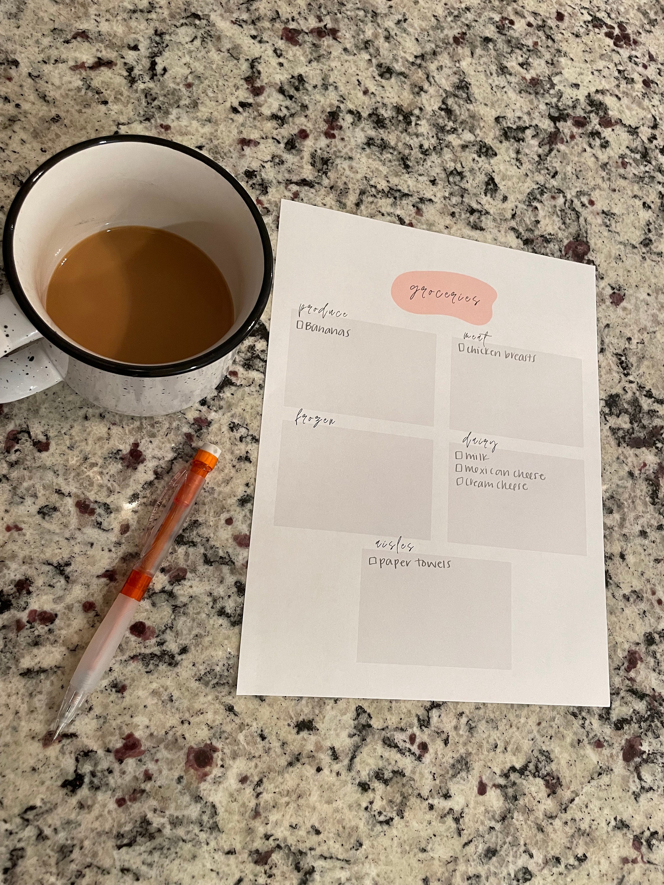 Printable Grocery Organizer - Etsy