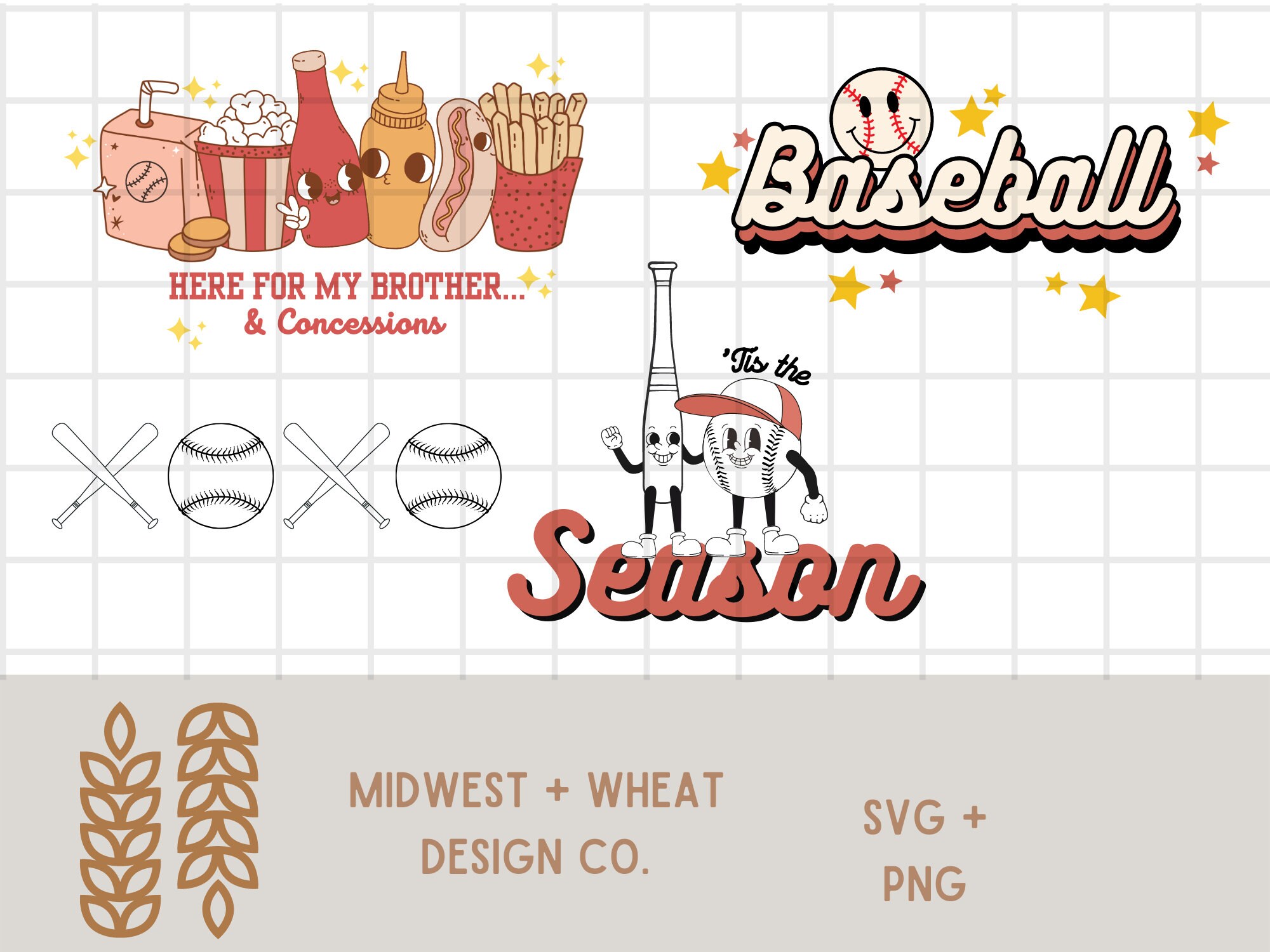 Baseball Png Svg Bundle, Baseball Sibling Svg Png, Baseball Funny Food ...