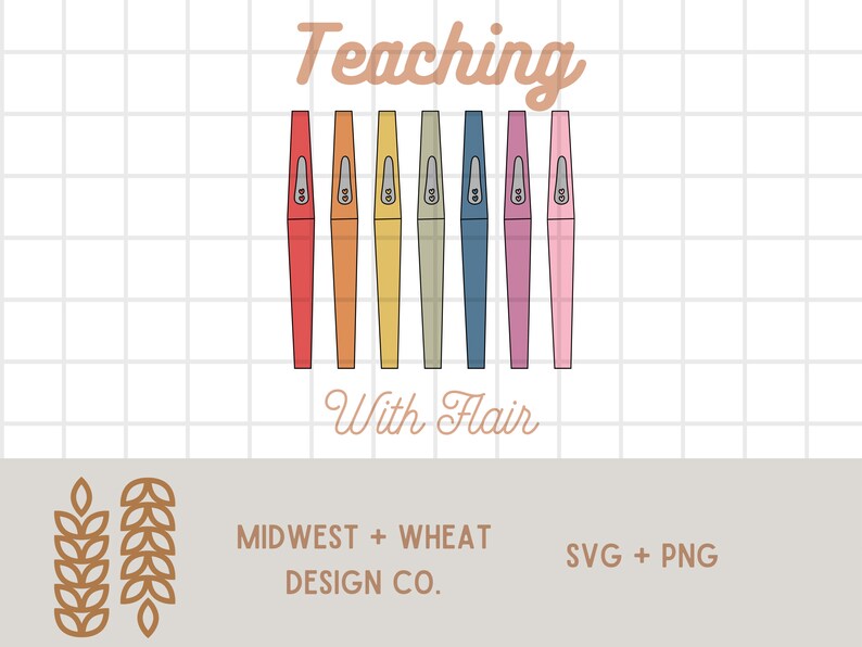 Teaching With Flair Svg, Teacher Svg, Teacher Appreciation Svg, Funny ...