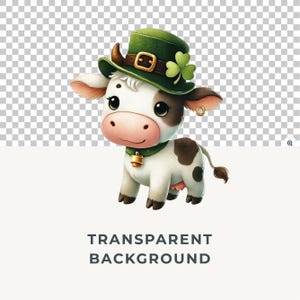 Saint Patricks Farm Animal Clipart Watercolor Festive St Patrick Day ...