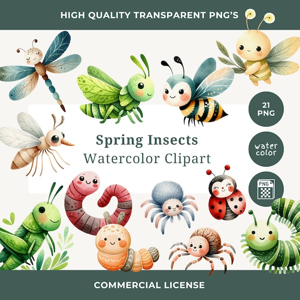 Insect Clipart - Etsy