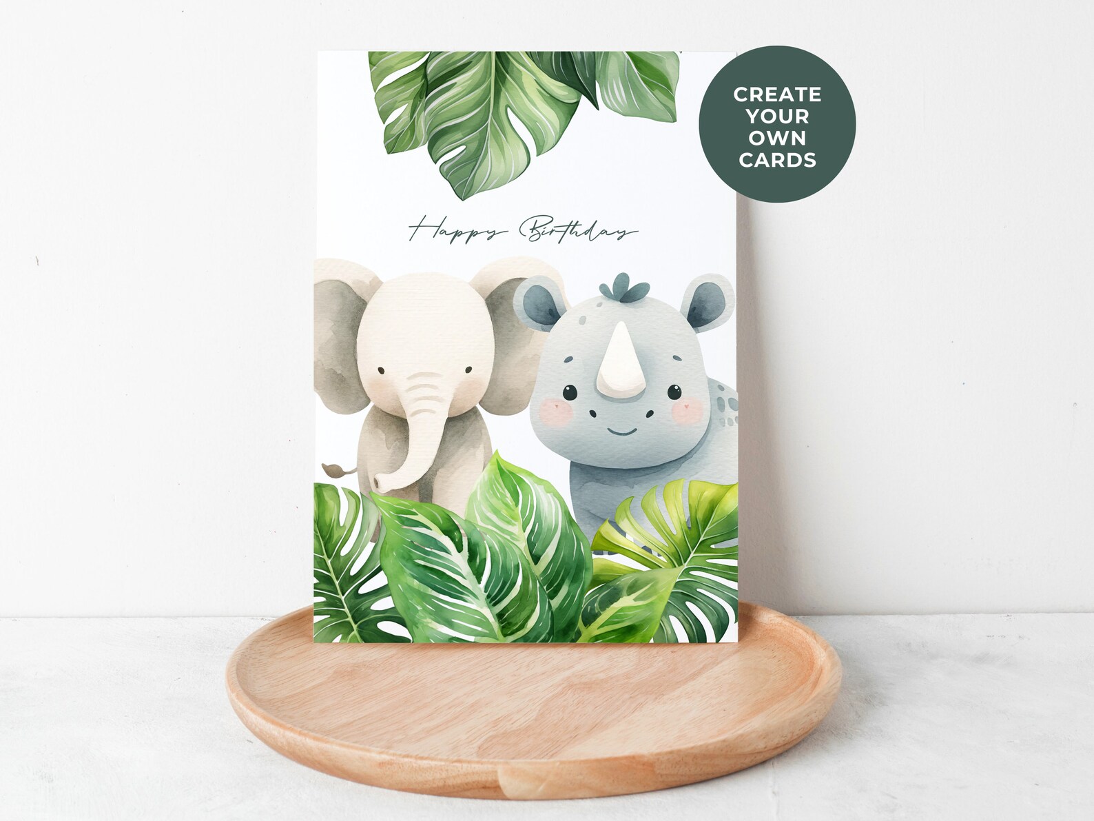 Cute Jungle Animals Clipart, Safari Baby Animal PNG, Watercolor Animal ...