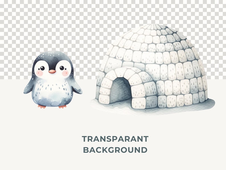 Watercolor Arctic Clipart, Winter Wonderland, Artic Animals Clipart ...