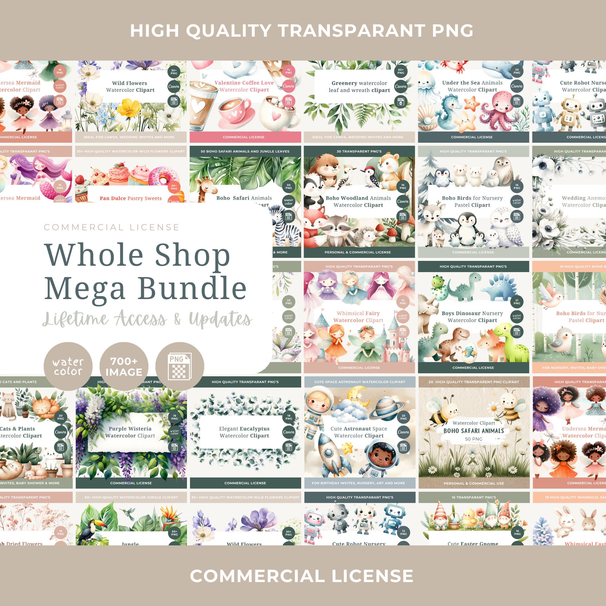Entire Store Whole Shop Clipart Bundle Unlimited Lifetime Access ...