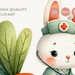 Cute Nurse Easter Bunny in Carrot Ambulance Png, Nurses Week, Easter ...