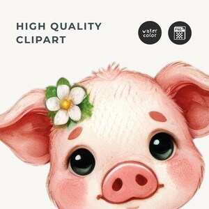 Saint Patricks Farm Animal Clipart Watercolor Festive St Patrick Day ...