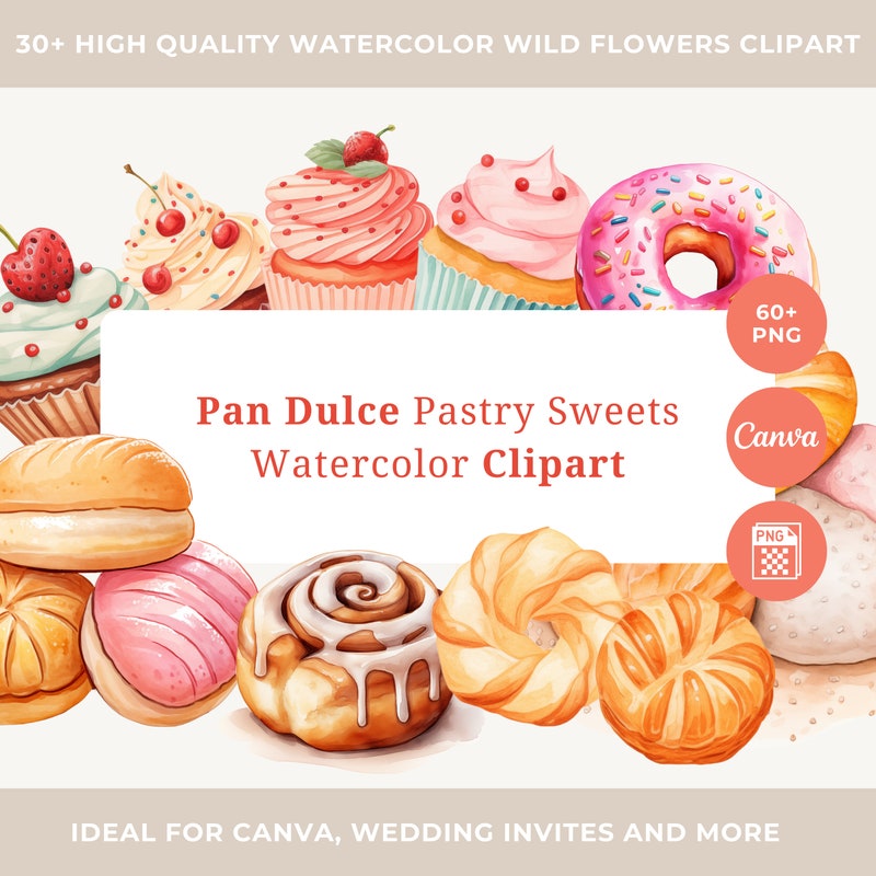 Watercolor Sweets - Etsy