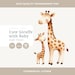Cute Giraffe Baby Jungle Animal Clipart Safari Baby Animal PNG ...