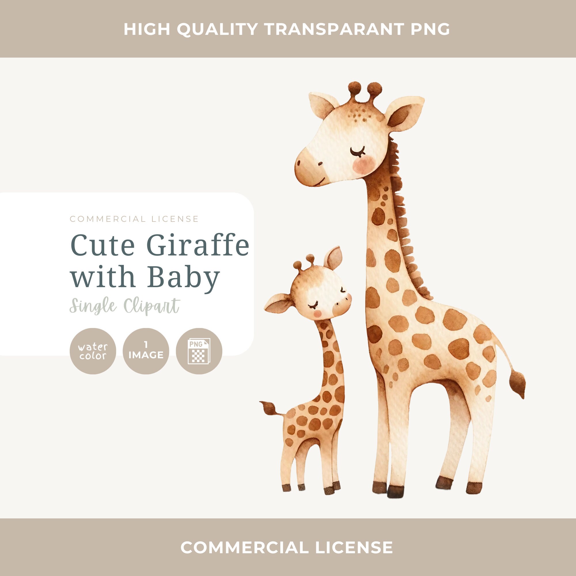 Cute Giraffe Baby Jungle Animal Clipart Safari Baby Animal PNG ...