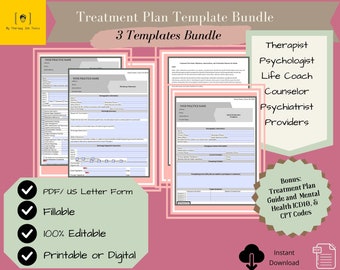Editable Counseling Treatment Plan - Etsy