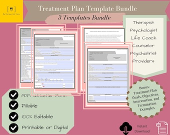 Editable Counseling Treatment Plan - Etsy