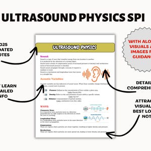 Ultrasound Physics SPI Study Notes, SPI Exam, Physics Question, Physics ...