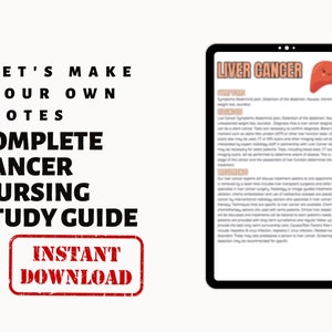 Cancer Nursing Notes: Study Guide Bundle (digital Download) - Etsy