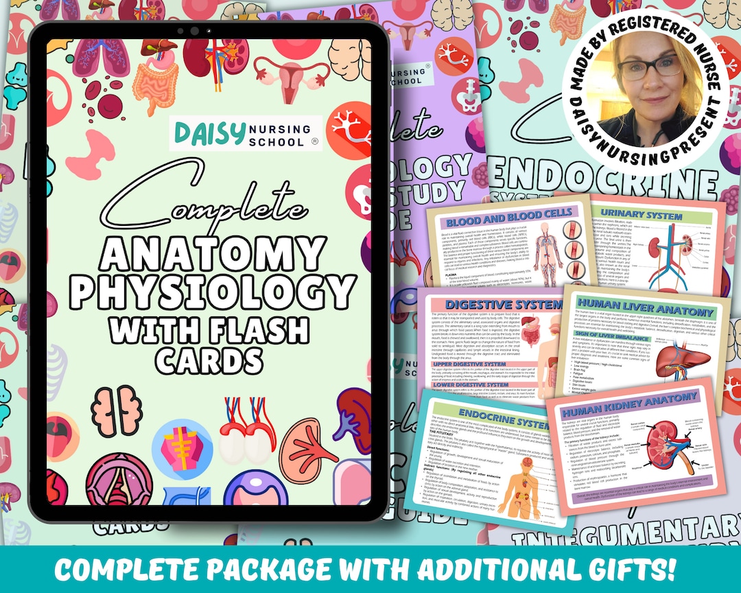 Complete Anatomy and Physiology 150+ Pages With FLASHCARDS Nursing ...