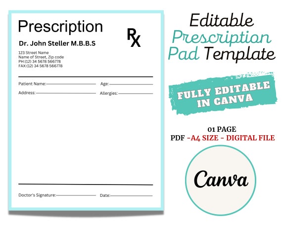 Drug Prescription Format