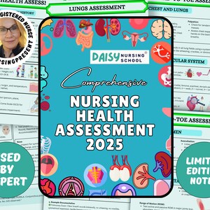 Nursing Health Assessment Bundle: Study Guide & Notes (digital Download ...