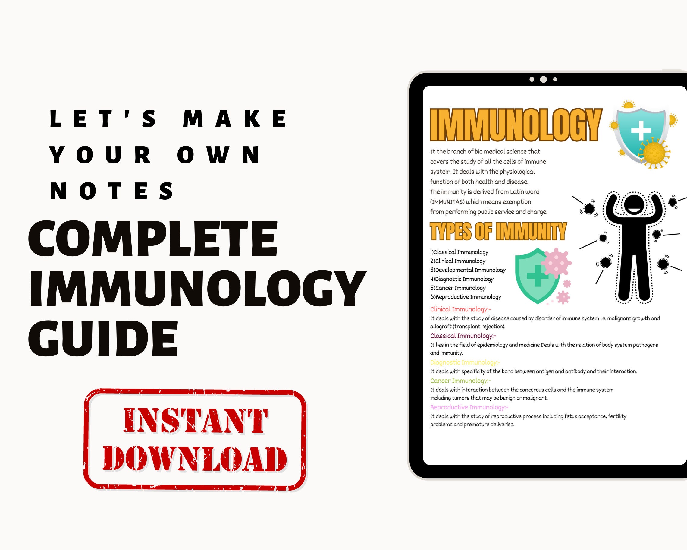 MED SURG: Immunology Nursing Notes, Immune System Biology Notes, Med ...