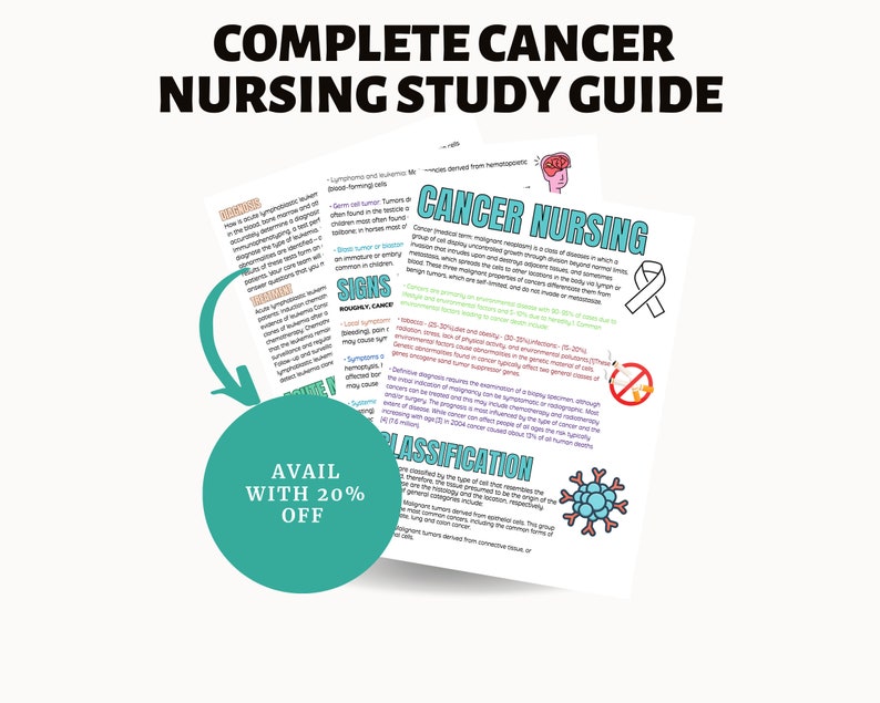 Cancer Nursing Notes: Study Guide Bundle (digital Download) - Etsy