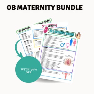 OB Maternity Pediatrics Nursing Notes Bundle (digital Download) - Etsy
