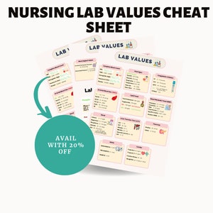 Lab Values Nursing Cheat Sheet, Laboratory Values, Nursing Cheat Sheet ...