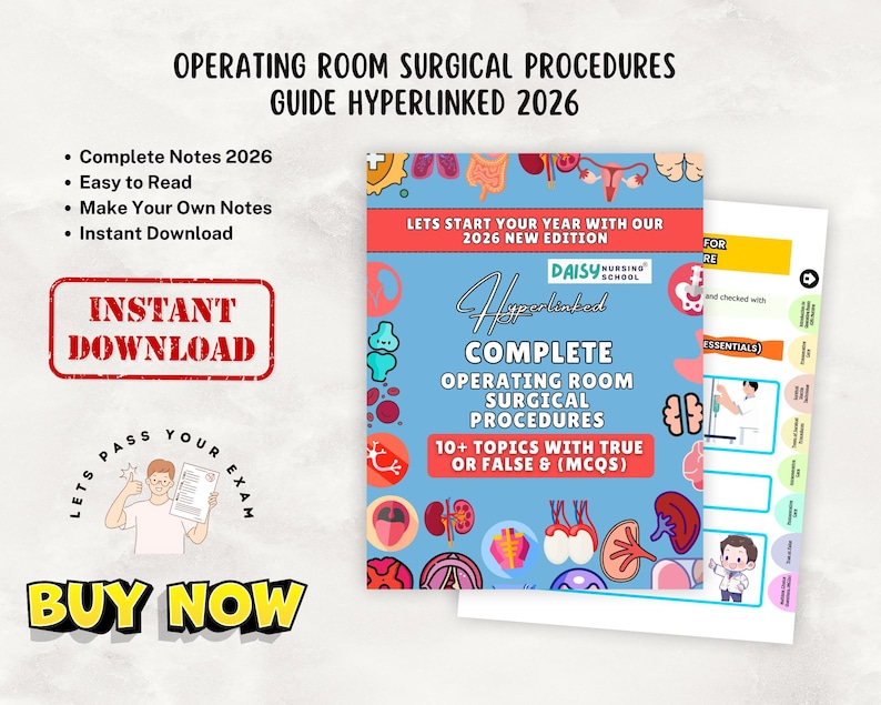 Operating Room General Surgical Procedures Guide, 100+ Pages, 10 ...