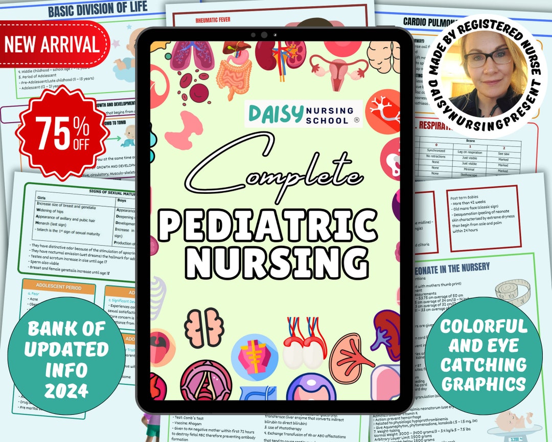 Pediatrics Nursing Study Guide Bundle: Nursing School Notes (digital ...