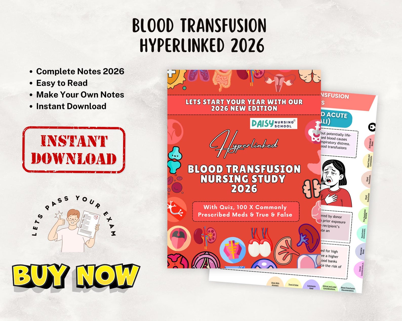 Blood Transfusion Nursing Study Guide, Hematology Nurse Notes, UPGRADED ...
