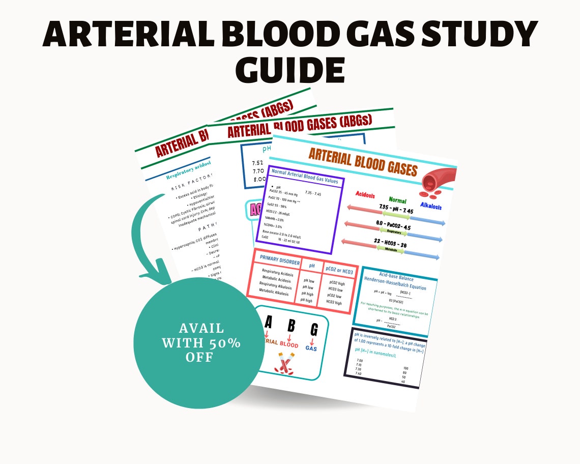 Arterial Blood Gases, Acid-base Balance, ABG Interpretation, Nursing ...