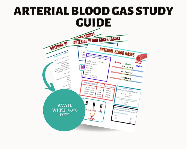 Arterial Blood Gases, Acid-base Balance, ABG Interpretation, Nursing Student Study Guide ...