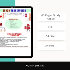 Blood Transfusion Nursing Study Guide, Nursing Bundle, Nursing School ...