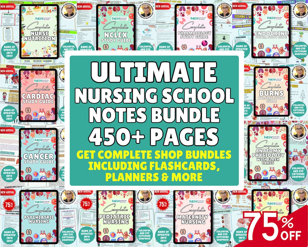 Ultimate Nursing School Notes, Nursing Notes, Nursing Bundle, Nursing ...