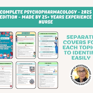 Psychopharmacology Cheat Sheet Bundle, Psychiatric Nursing ...