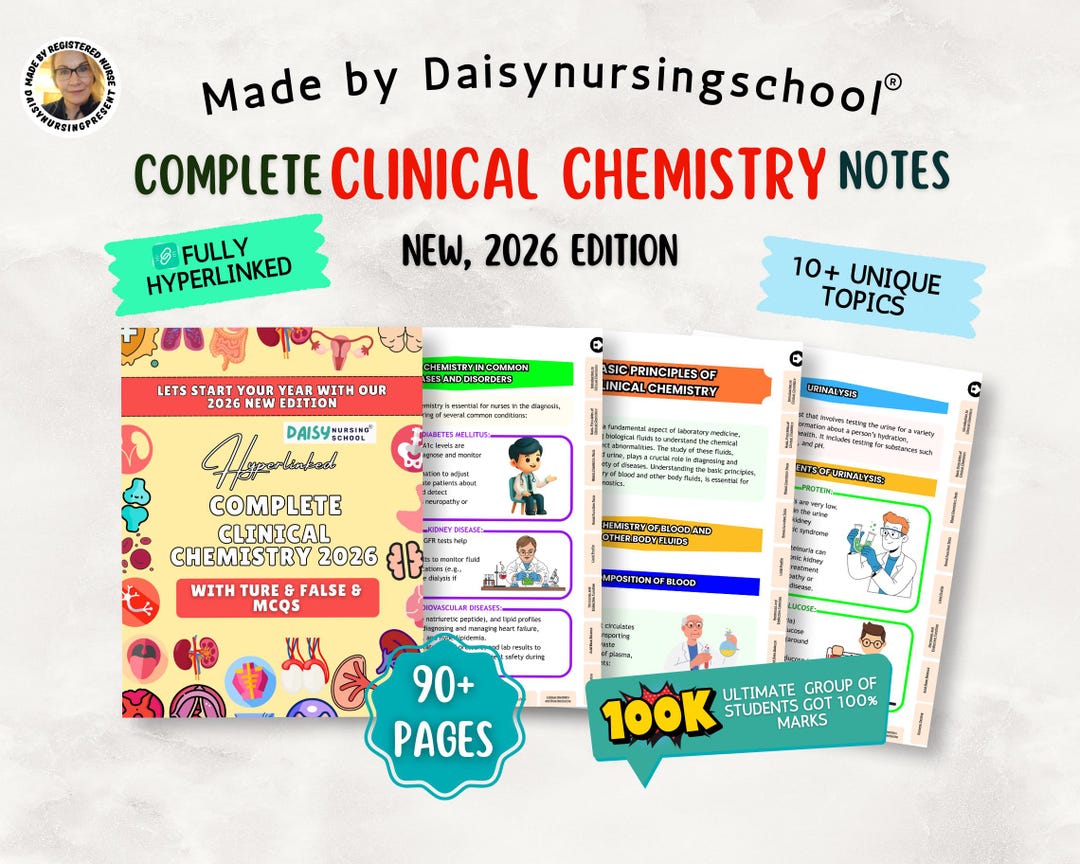 Clinical Chemistry Notes 2026, ASCP Exam Study Guide (PDF Download) - Etsy