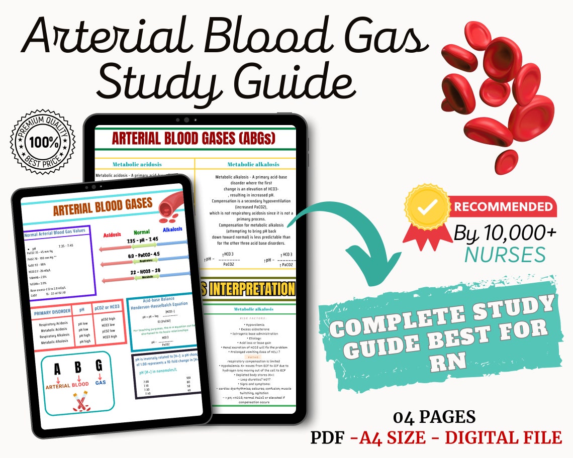 Arterial Blood Gases, Acid-base Balance, ABG Interpretation, Nursing ...