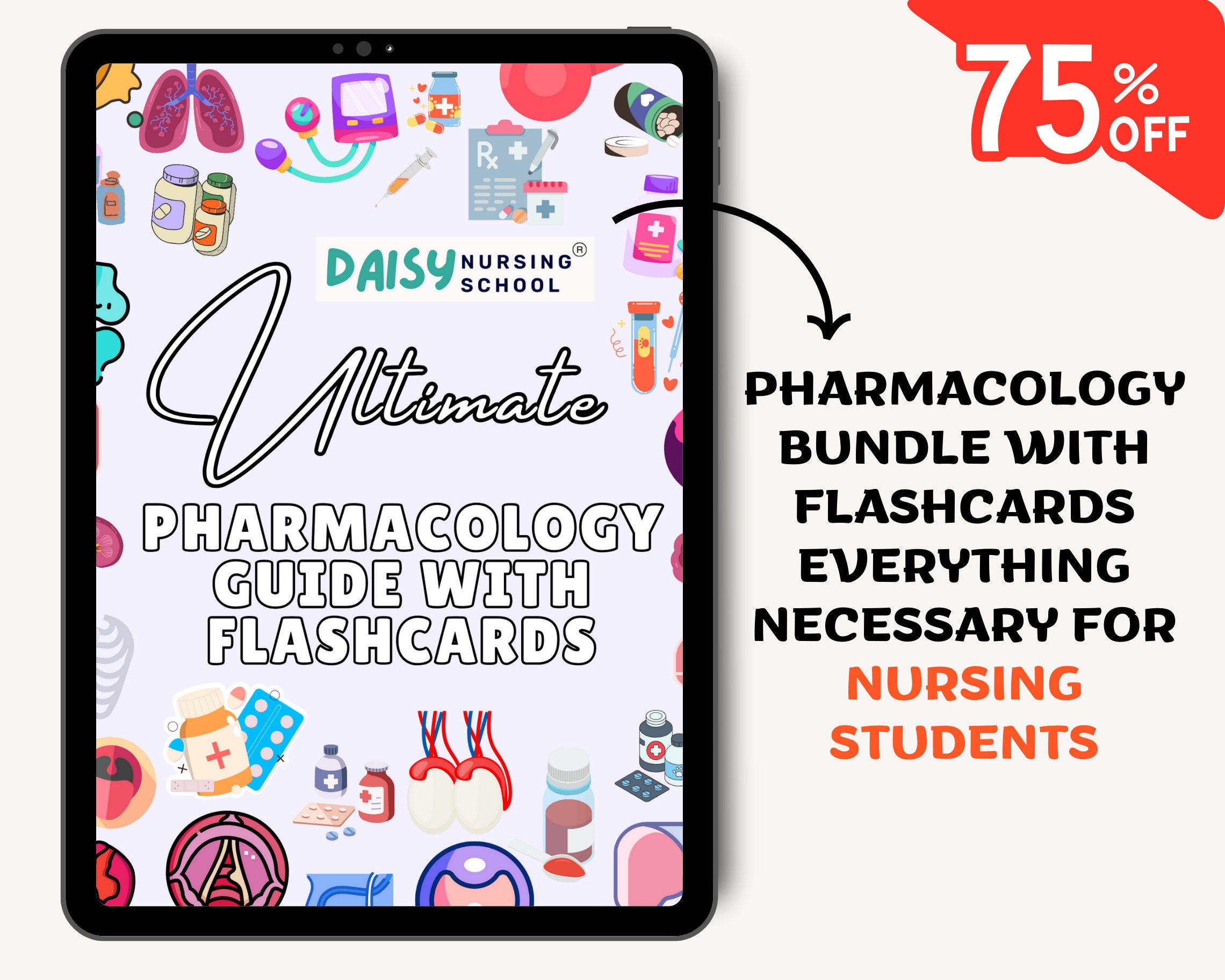 Pharmacology Study Guide With FLASHCARDS, Pharmacology Notes, Nursing ...