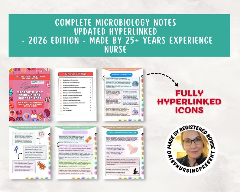Microbiology Study Guide Bundle: Hyperlinked Notes, Flashcards, Quiz ...