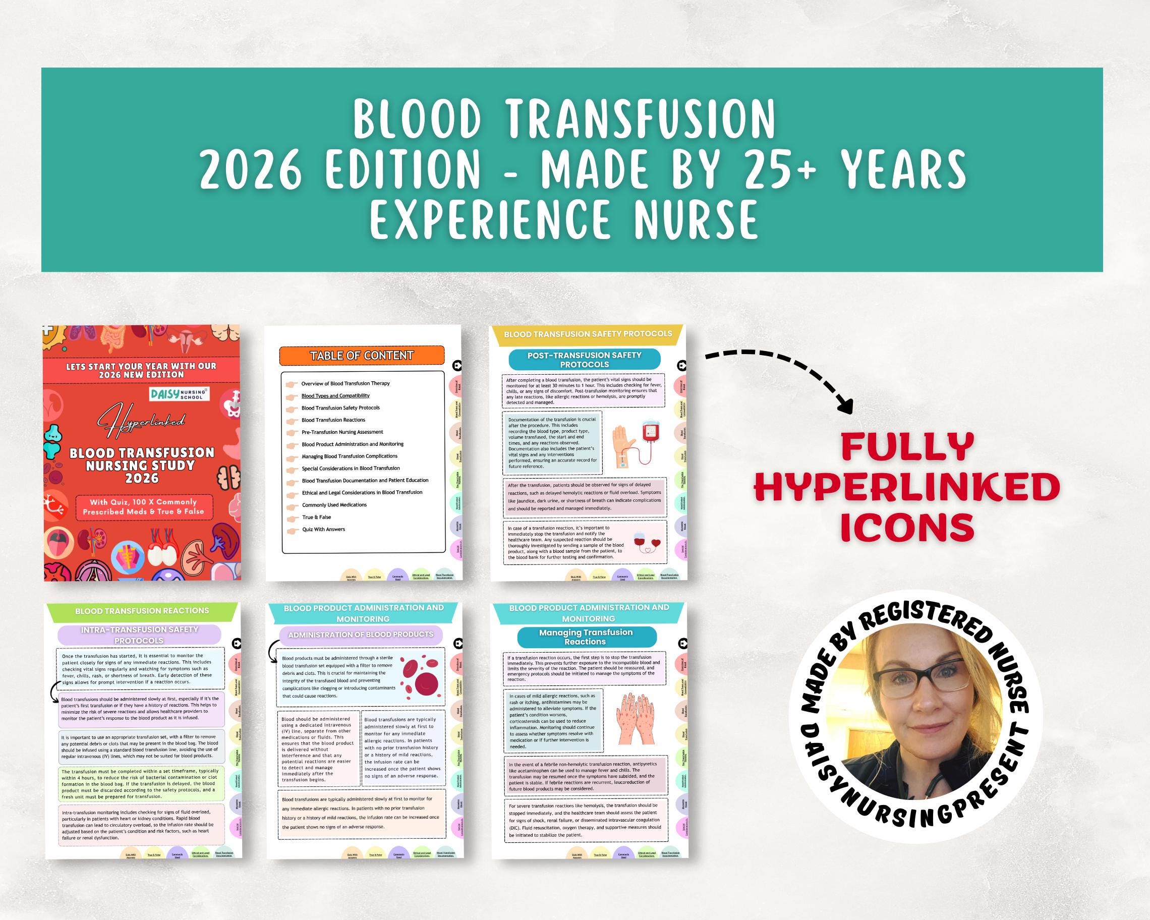 Blood Transfusion Nursing Study Guide, Hematology Nurse Notes, UPGRADED ...