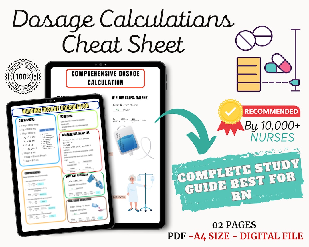 Dosage Calculations Nursing Study Guide: Medication Calculation ...