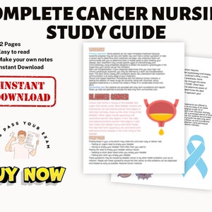 Cancer Nursing Notes: Study Guide Bundle (digital Download) - Etsy
