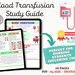 Blood Transfusion Nursing Study Guide, Nursing Bundle, Nursing School ...