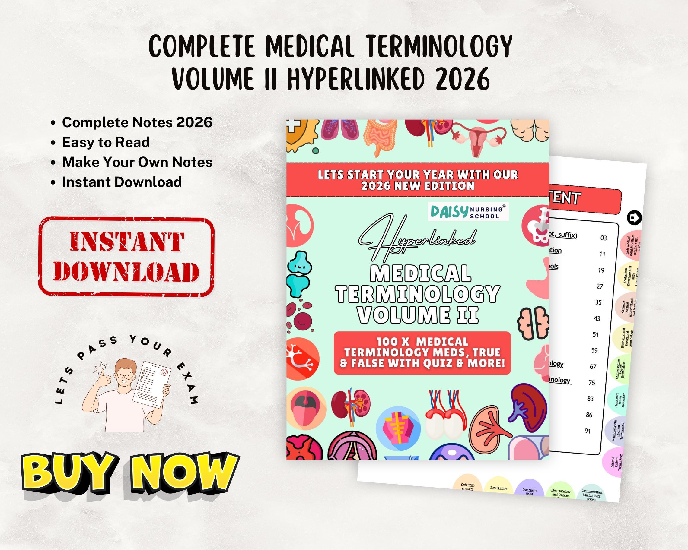 Medical Terminology Study Guide: Prefixes, Suffixes, 15+ Topics ...