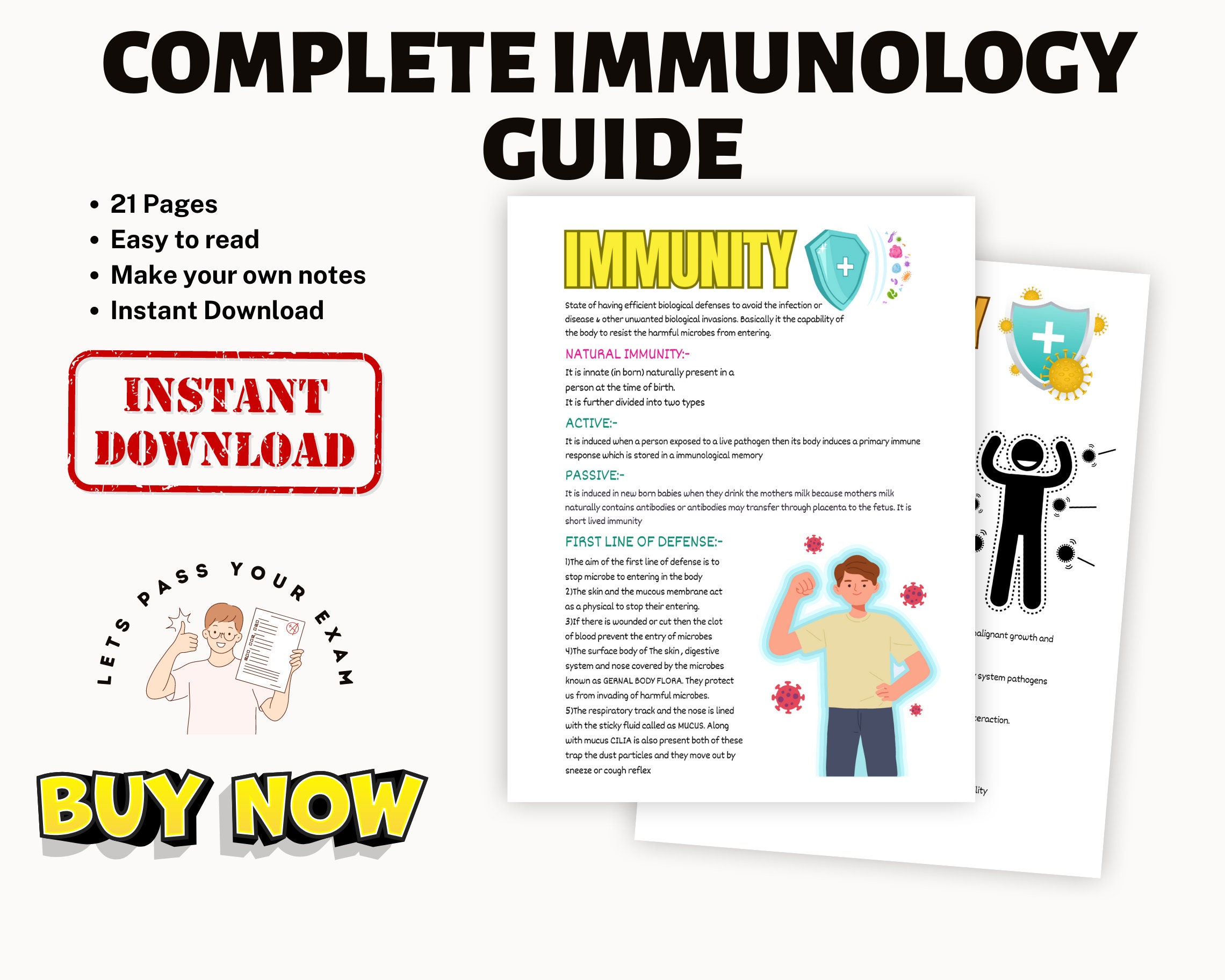 MED SURG: Immunology Nursing Notes, Immune System Biology Notes, Med ...