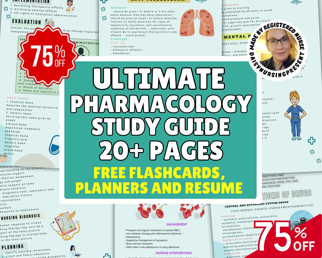 Pharmacology Study Guide Bundle 2024, Pharmacology Notes, Nursing Study ...