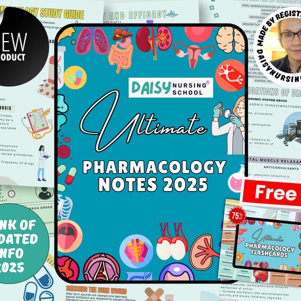 Nclex Pharmacology Study Guide - Etsy