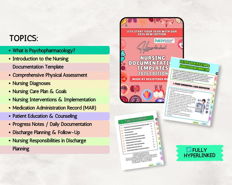 Nursing Documentation Template: Student Nurse Charting Guide (digital ...