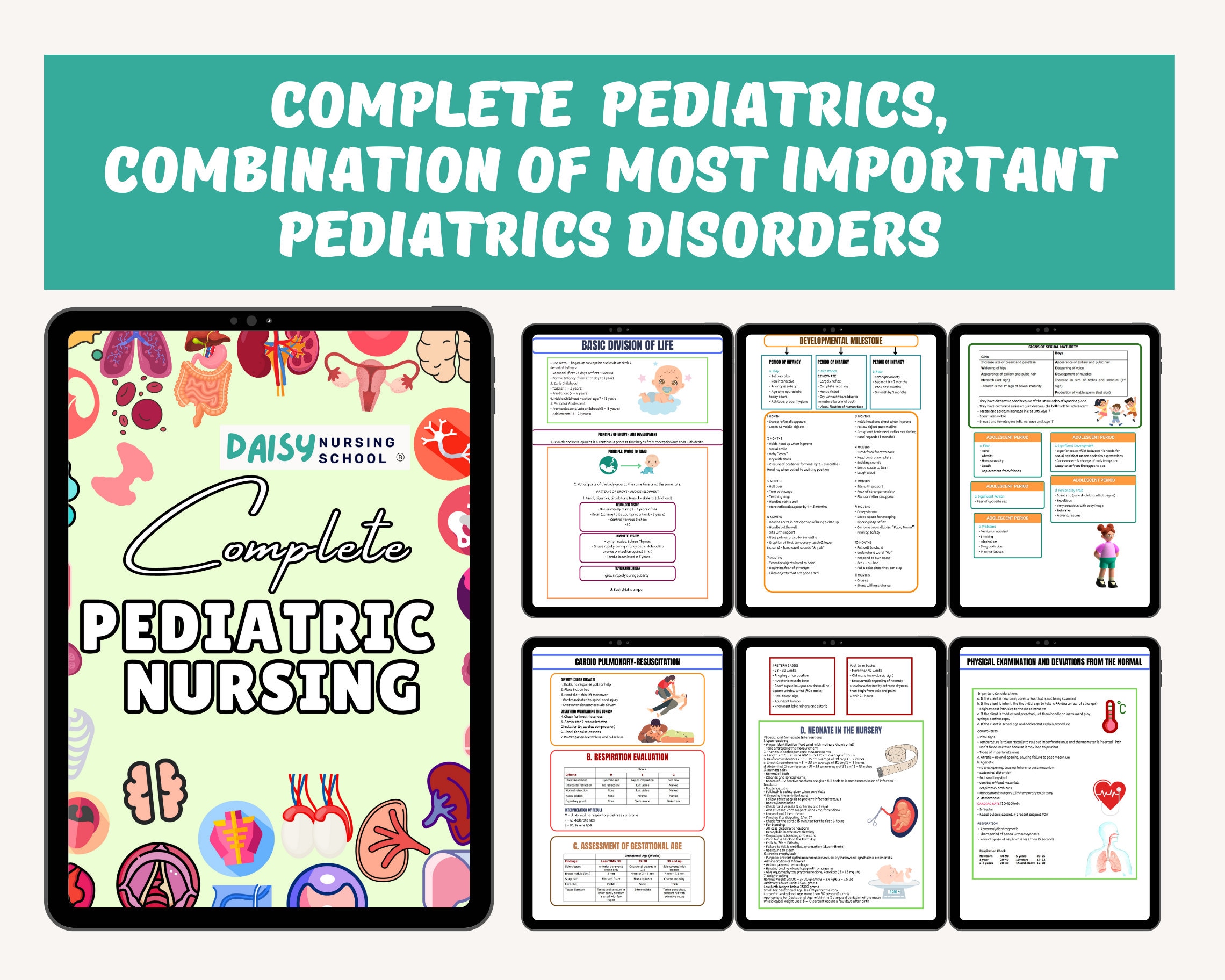 Pediatrics Nursing Study Guide Bundle, Nursing School Notes, Nursing ...