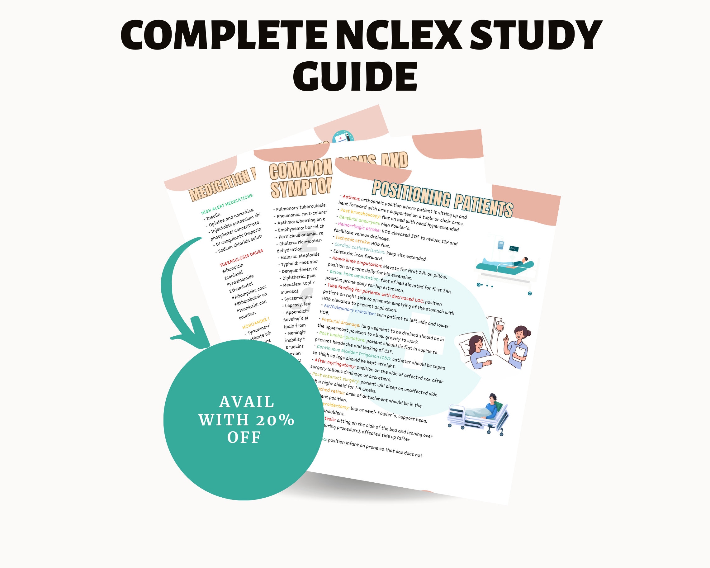 Complete Nclex Cream Sheet Bundle, Nclex Study Guide, Mark Klimex Notes ...