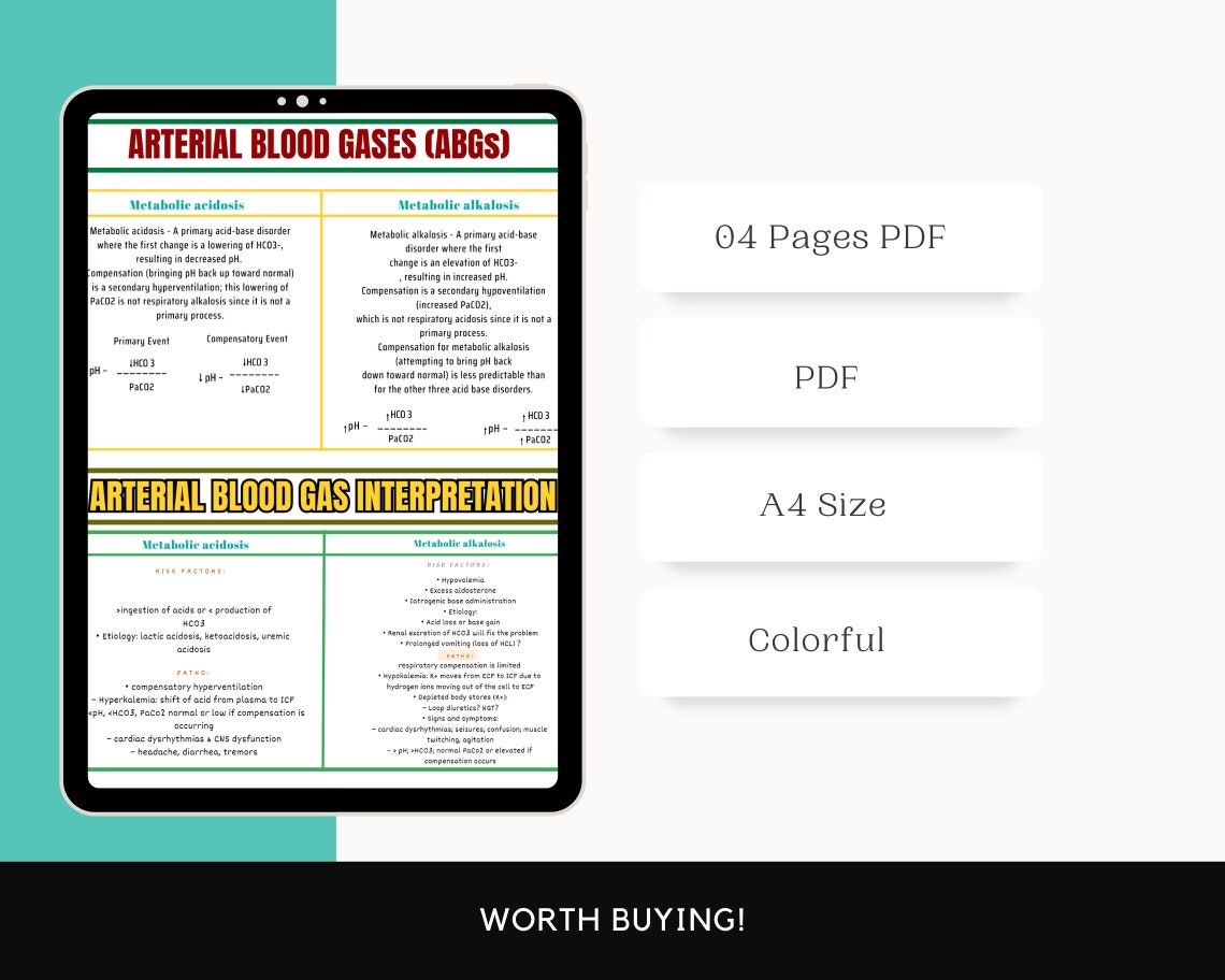 Arterial Blood Gases, Acid-base Balance, ABG Interpretation, Nursing ...