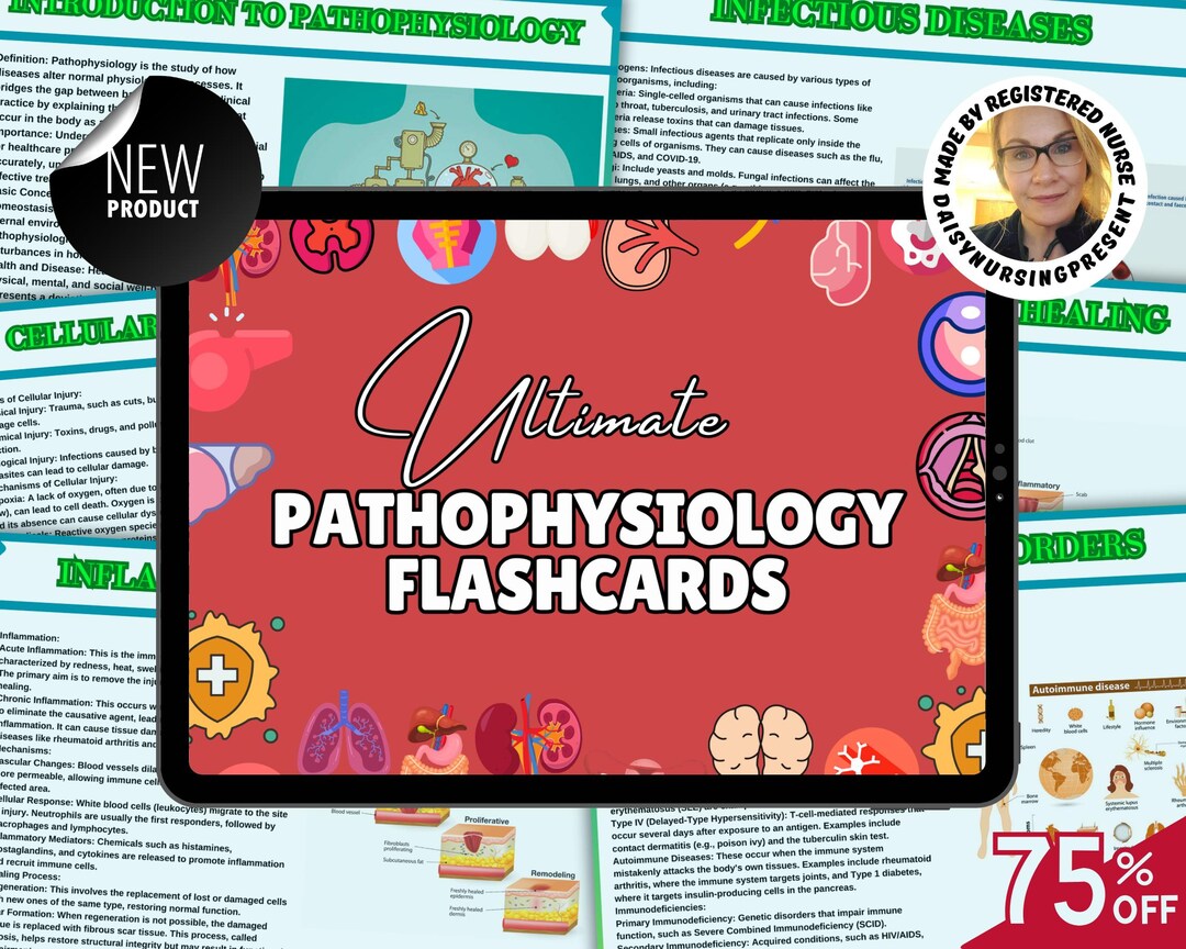 Pathophysiology Flashcards Bundle 2025, Pathophysiology Nursing ...