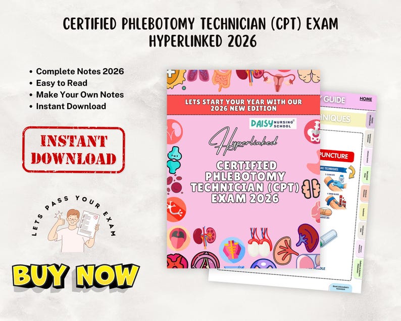 Phlebotomy Study Guide, 10+ Topics, Colorful and Concise, Hyperlinked ...
